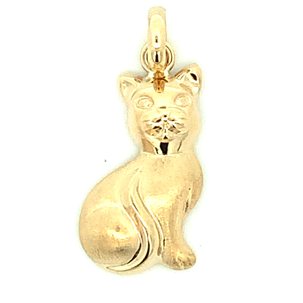 14k Gold Cat Charm | Walt's Pawn & Jewelry Buyer