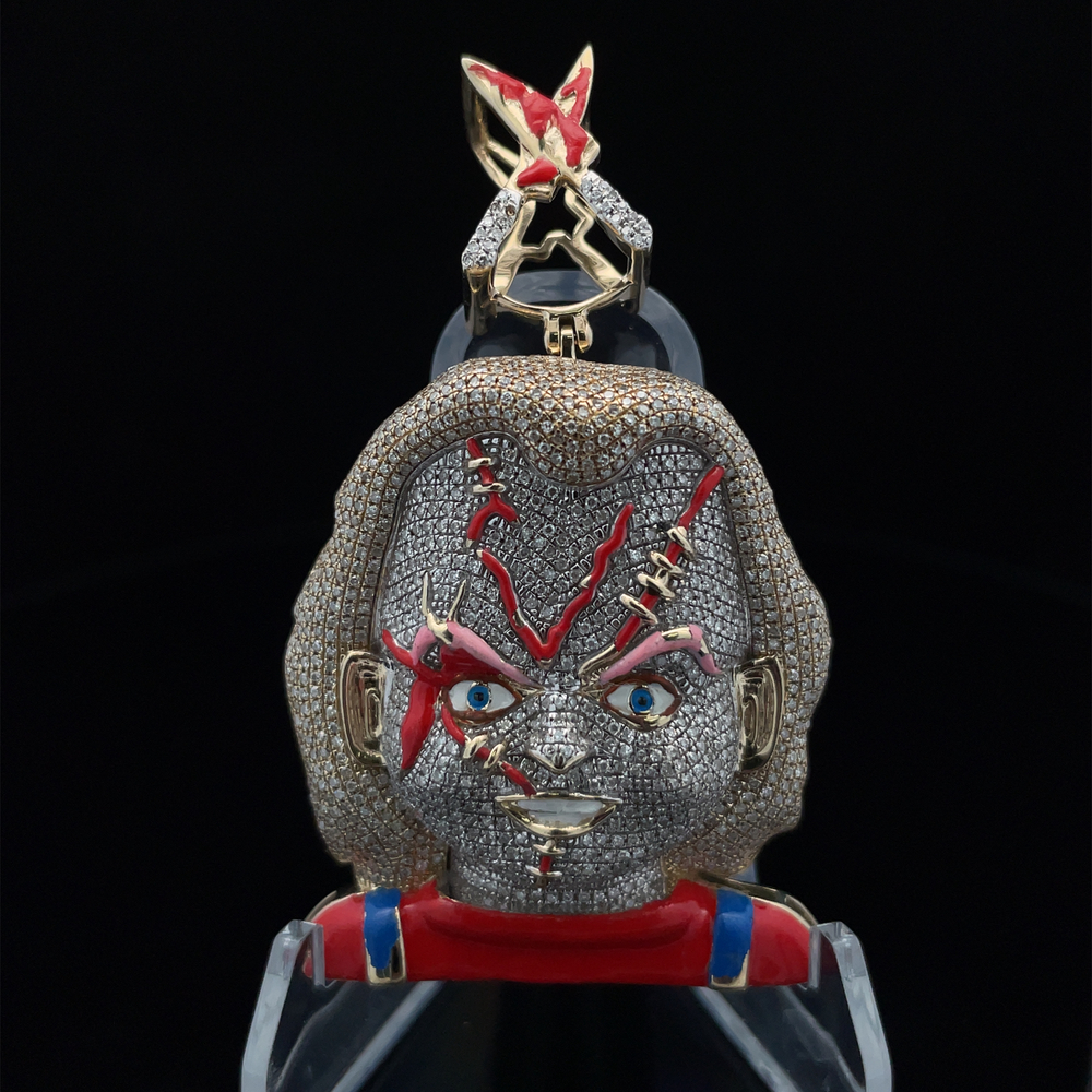 10k "Iced Out" Diamond Encrusted "Chucky" Pendant 1.00tdw | Walt's Pawn ...