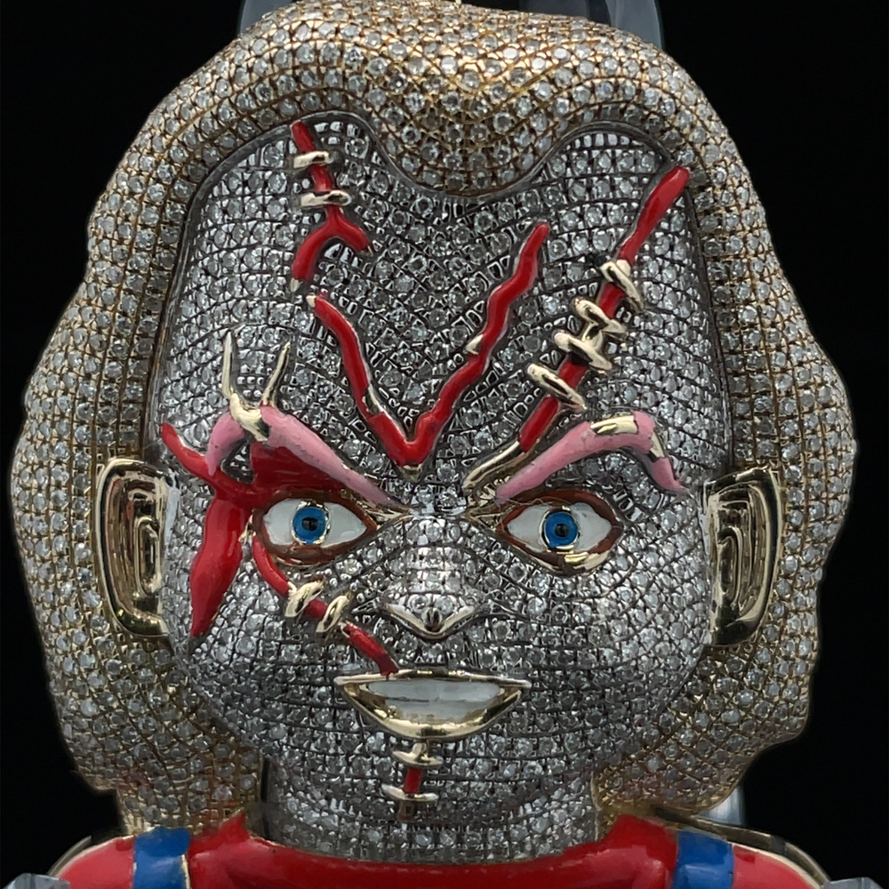 10k "Iced Out" Diamond Encrusted "Chucky" Pendant 1.00tdw | Walt's Pawn ...