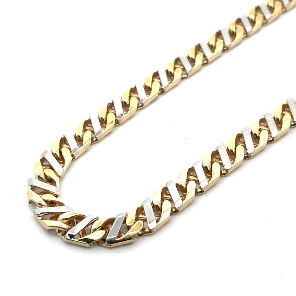 10k Two-Tone Fancy Mariner Chain 53.9g | Walt's Pawn & Jewelry Buyer