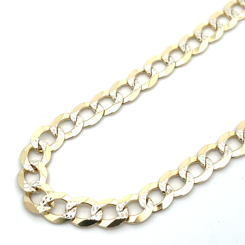 10k Two-Tone Diamond Cut Curb Chain 20.6g 5.5mm | Walt's Pawn & Jewelry ...